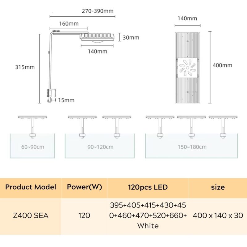 サンゴ育成海水用LEDライト Z250 SEA / Z400 SEA – WEEK AQUA